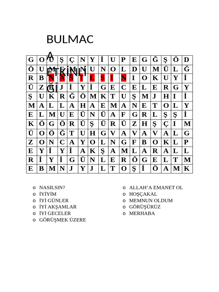 Bulmaca Nasilsin | PDF