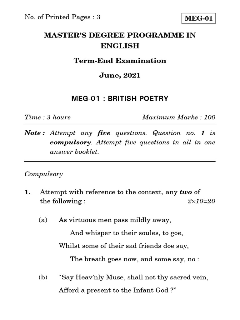 Meg 1 | PDF | Poetry