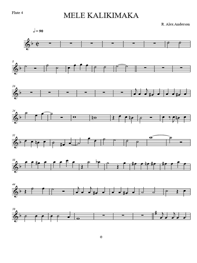 MELE KALIKIMAKA Flauto 4 | PDF