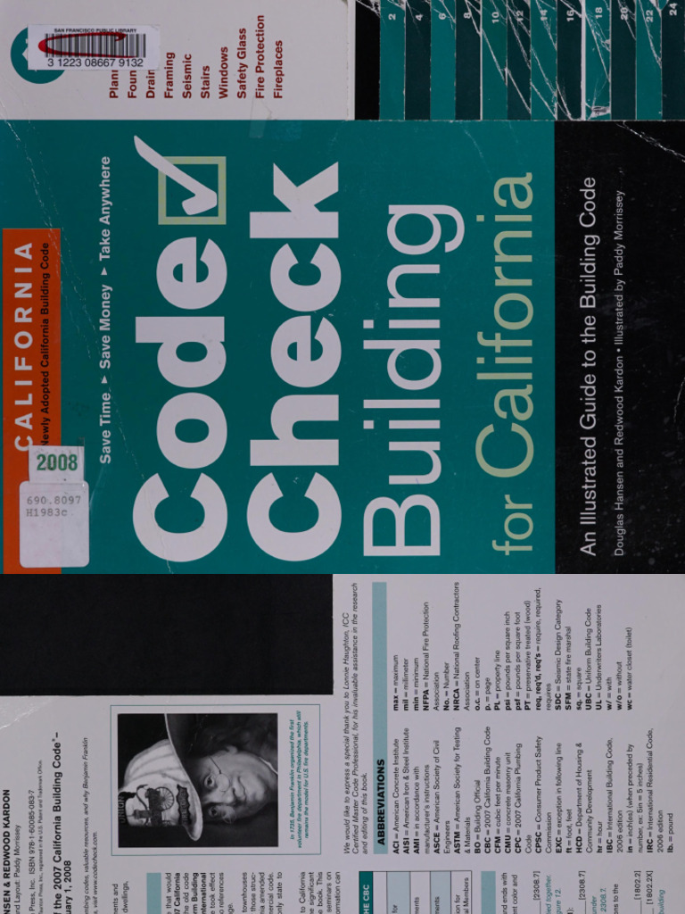 Code Check Building For California An Illustrated Guide To The Building ...