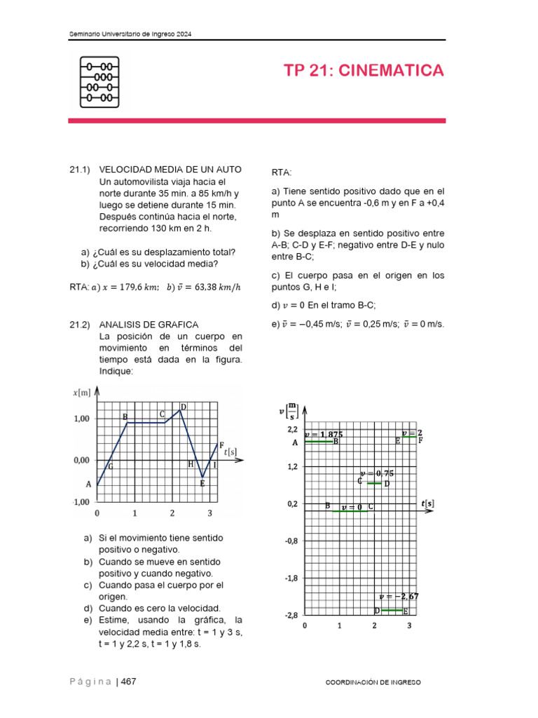 Clase 21P - Cinematica | PDF | Tren | Mecanica clasica