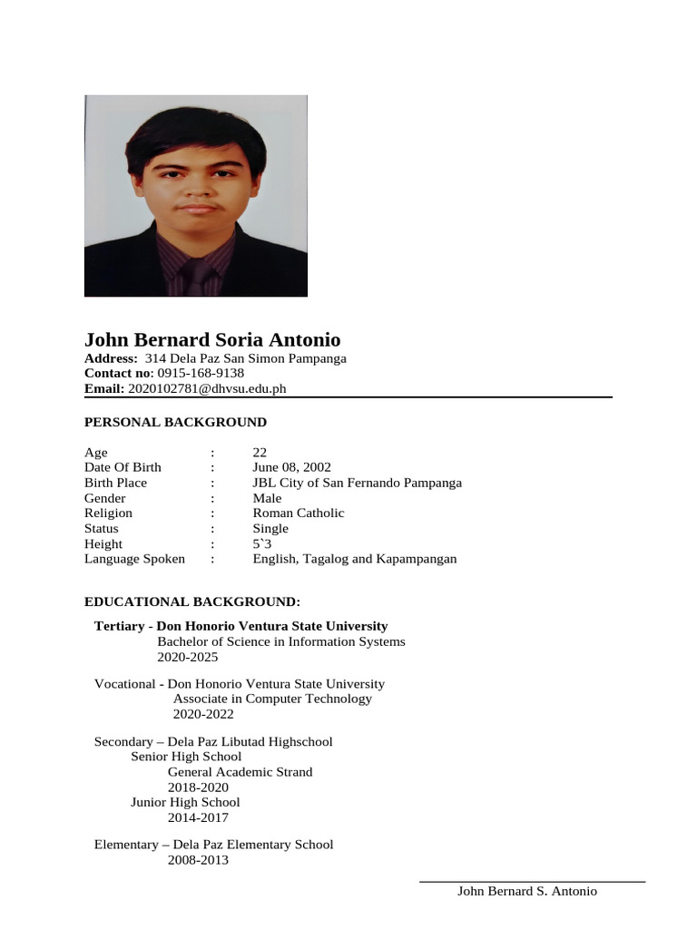 John Bernard Antonio | PDF