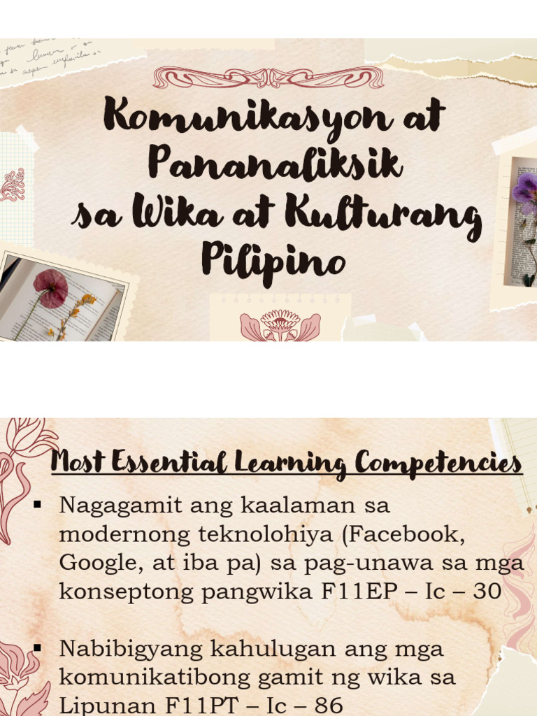 Q1 - W4 - Gamit NG Wika Ayon Kay Halliday | PDF