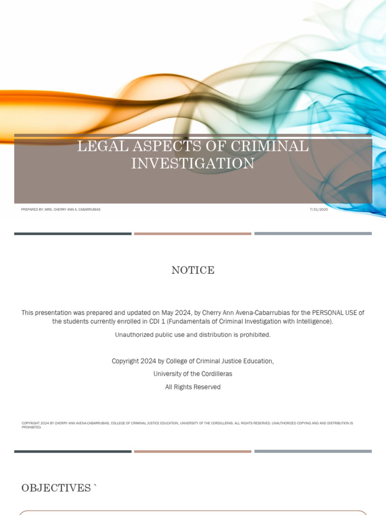 Legal Principles in Criminal Investigation | PDF | Arrest | Search Warrant