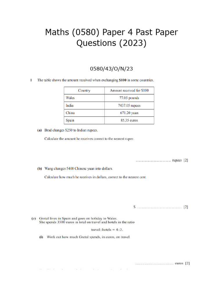 Maths p4 2023 Complete Compile | PDF