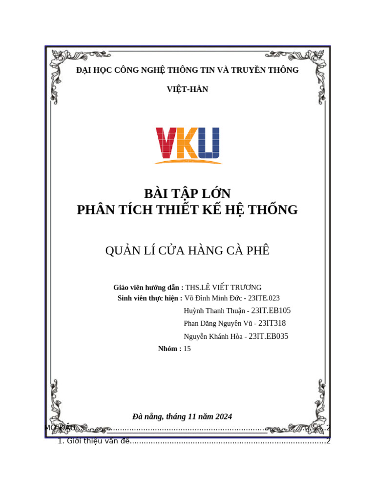 PTTKHT Nhóm15 | PDF