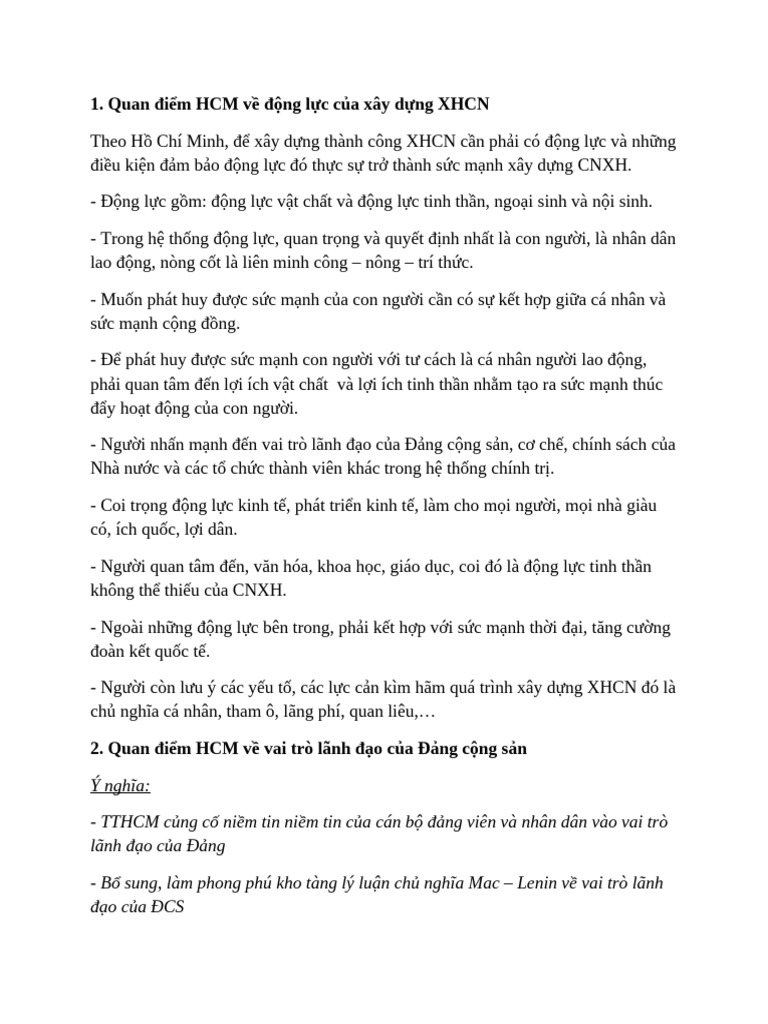 Ôn tập TTHCM | PDF