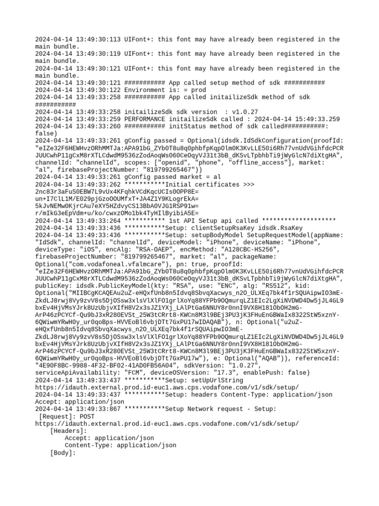 Id SDK Logs | PDF | Ios | Computer Security