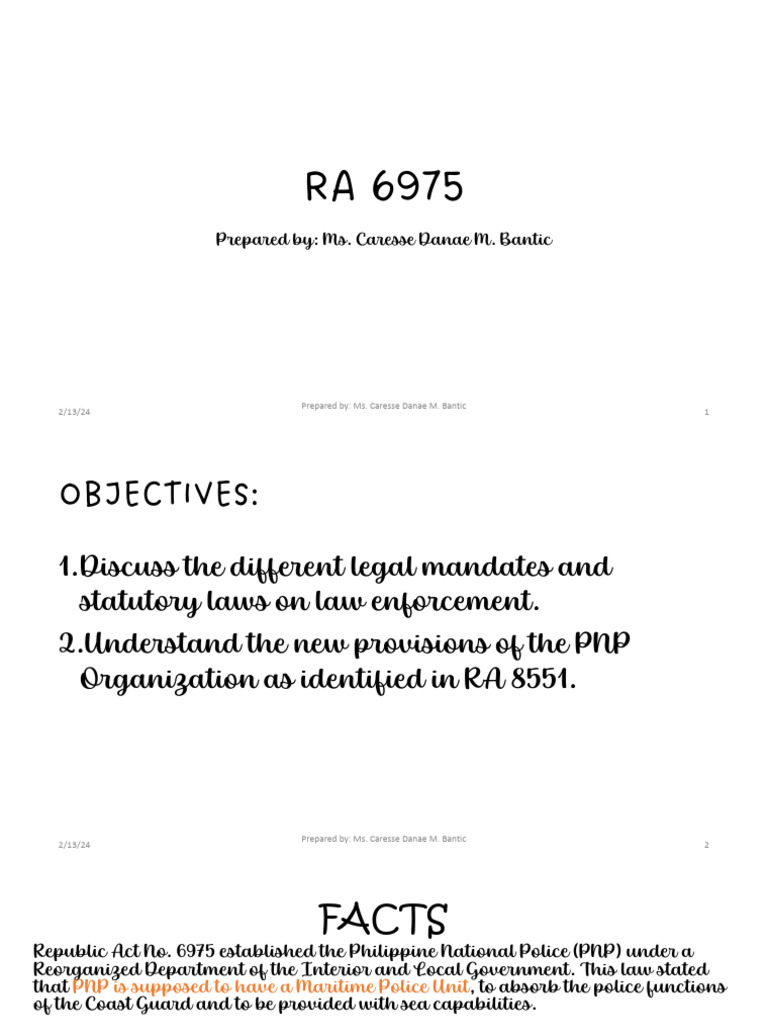 Lea 1n - Ra 6975 and Ra 8551 | PDF | Police | Coast Guard
