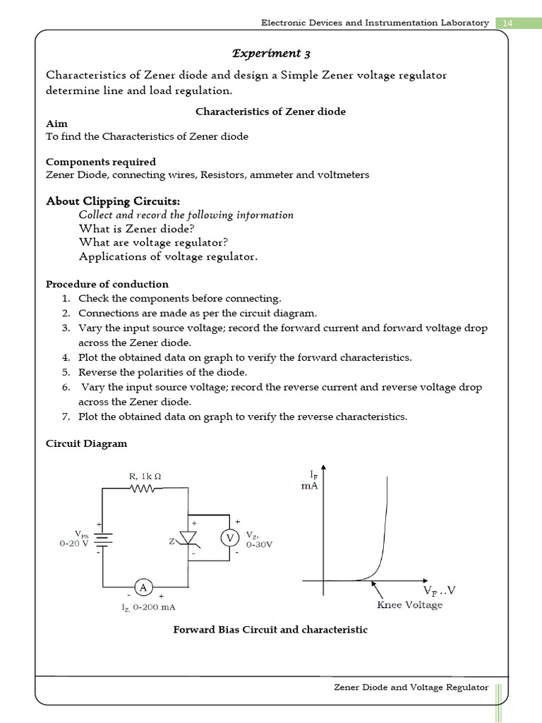 03 - Zener Diode | PDF | Diode | Voltage