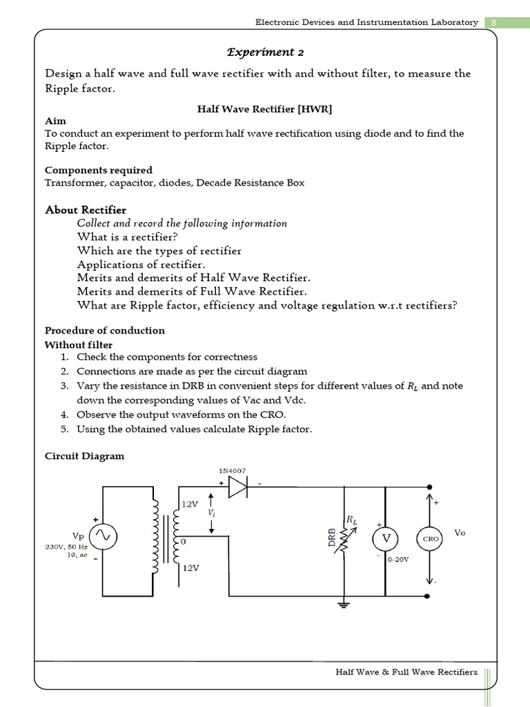 02 Rectifier | PDF | Rectifier | Power (Physics)