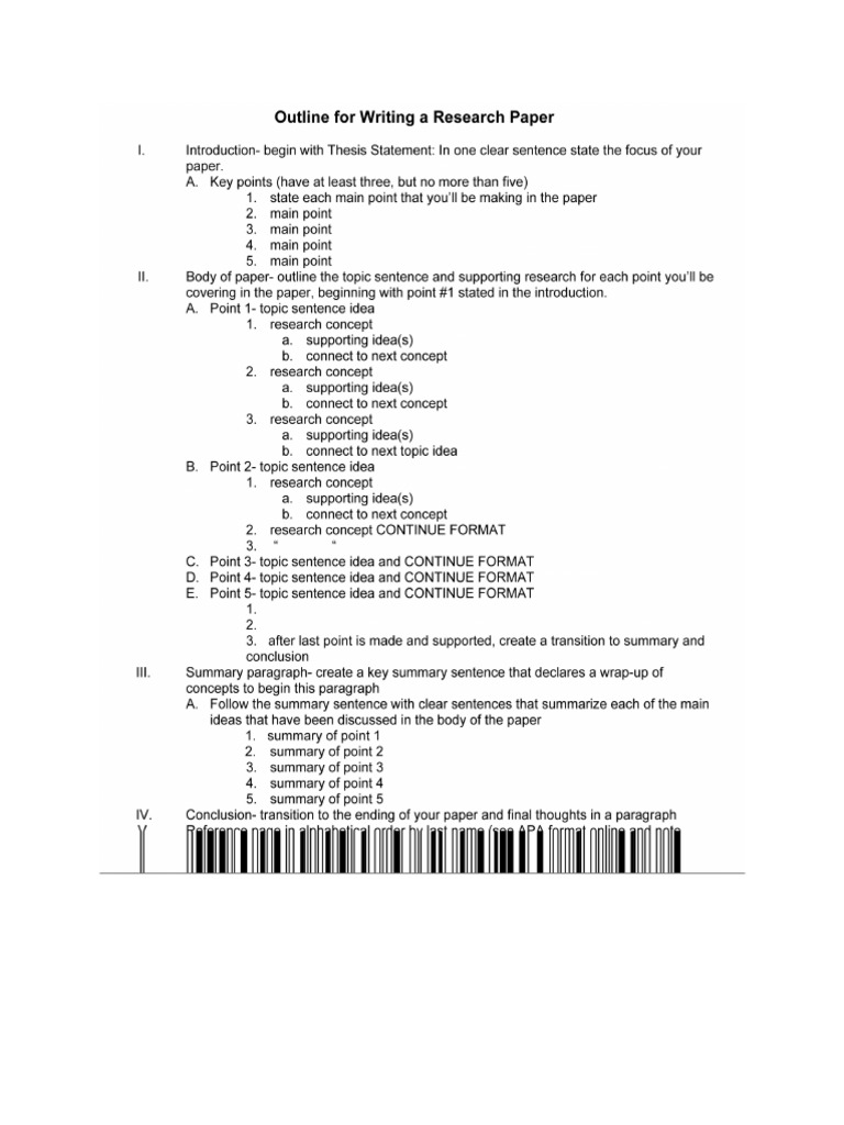 Sample Outlines | PDF