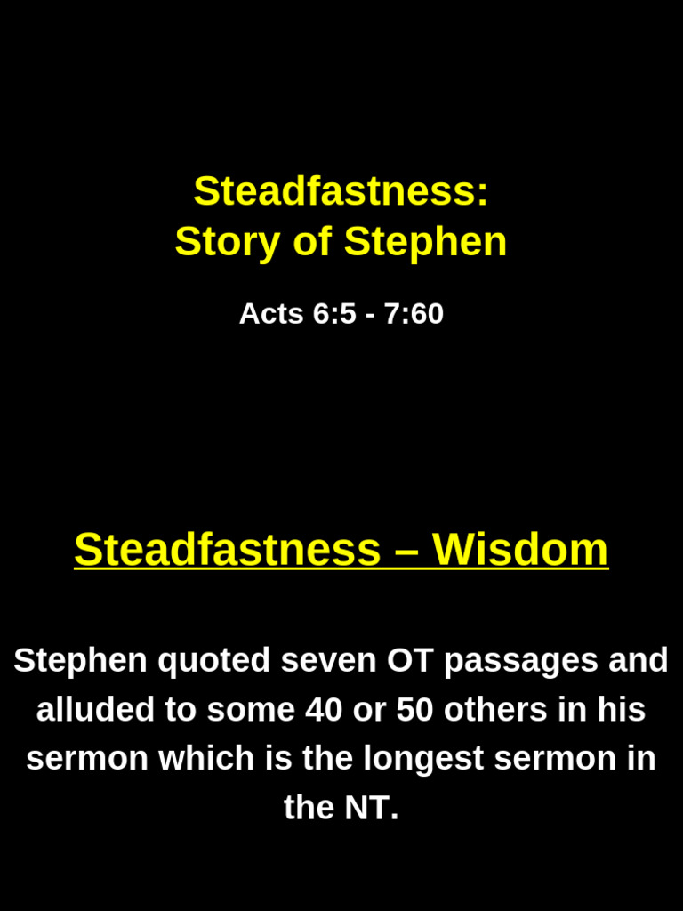 022408amser - Steadfastness - DR Jett | PDF | Faith | Jesus