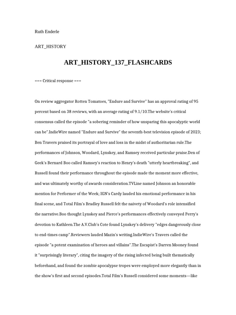 Art History 137 Flashcards | PDF