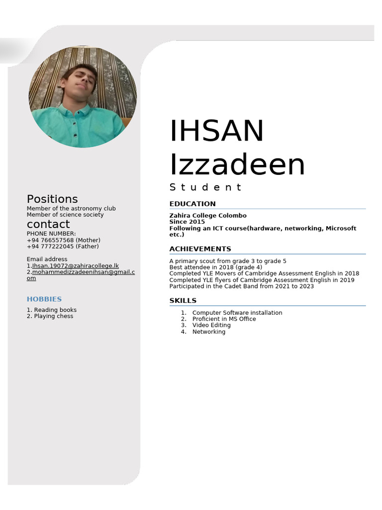 Ihsan CV | PDF