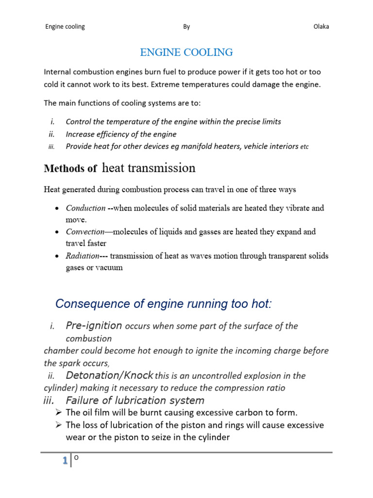 ENGINE COOLING Mod 11 - 103012 | PDF | Internal Combustion Engine | Radiator
