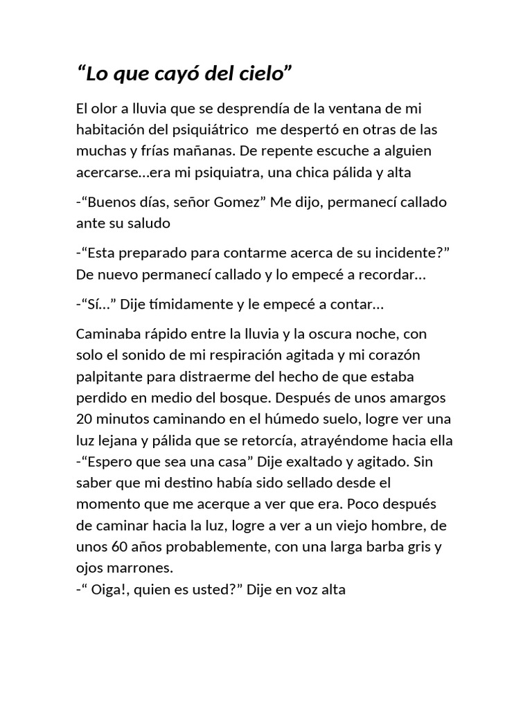 Lo Que Cayó Del Cielo-1 | PDF