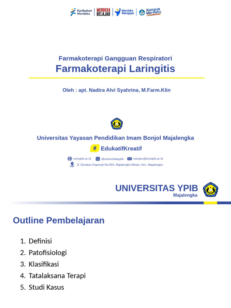 Farmakoterapi Laringitis | PDF