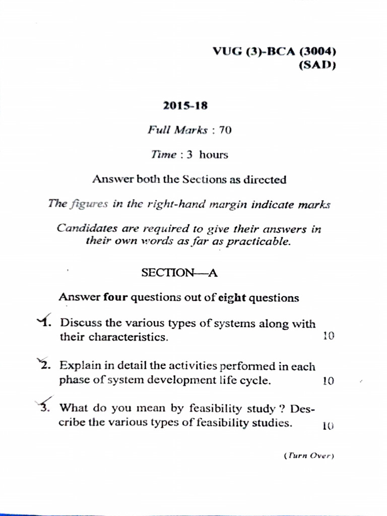 VUG (3) - BCA (3004) : The Figuwres in The Right-Hand Margin Indicate ...