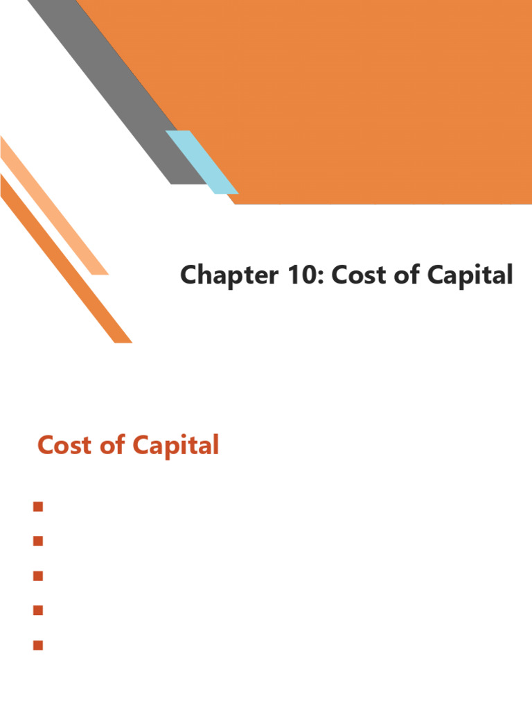 KT116H - Chapter 10 - Cost of Capital | PDF | Cost Of Capital | Business KT116H - Chapter 10 - Cost of Capital | PDF | Cost Of Capital | Business