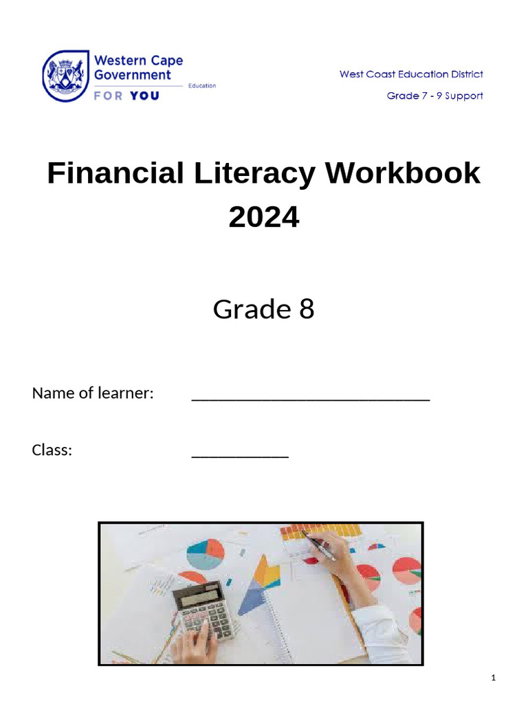 Grade 8 Financial Literacy Workbook | PDF | Banks | Equity (Finance)