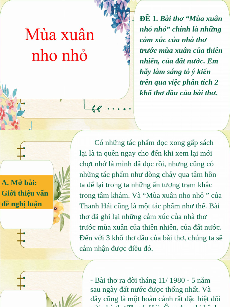 13. Nlvh Mùa Xuân Nho Nhỏ | PDF