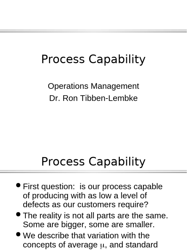 494 Process Capability | PDF | Engineering Tolerance | Business Process
