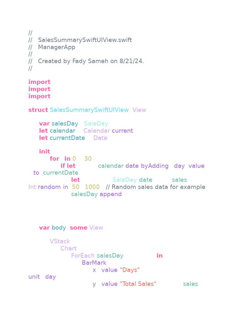 Chart Swifui View | PDF