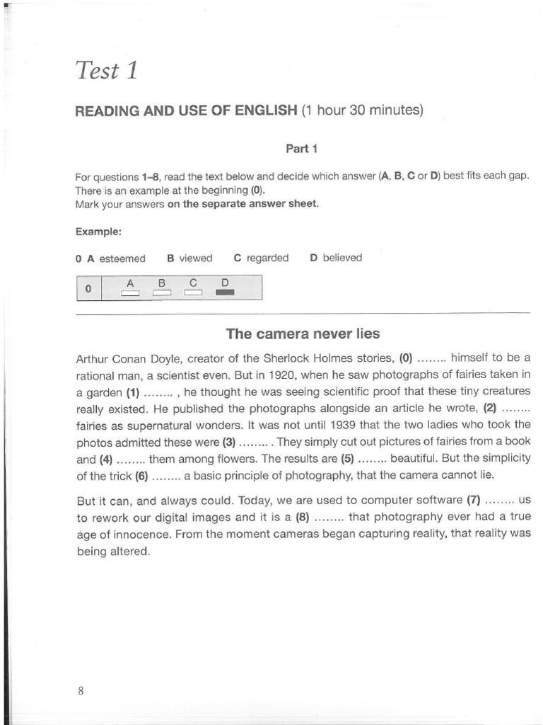 Cambridge C1 Use of English 1 | PDF
