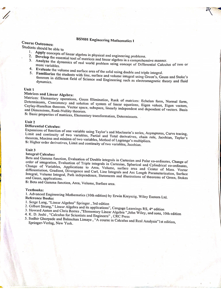 Syllabus 1st Sem.... | PDF