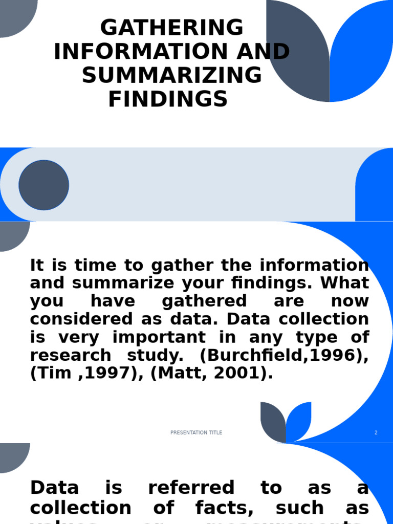 Summarizing Research Findings | PDF | Data | Chart
