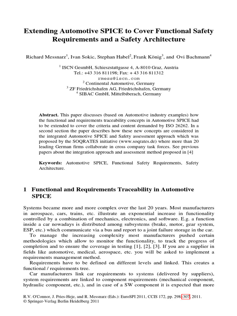 Automotive SPICE for Safety Experts | PDF | System | Risk