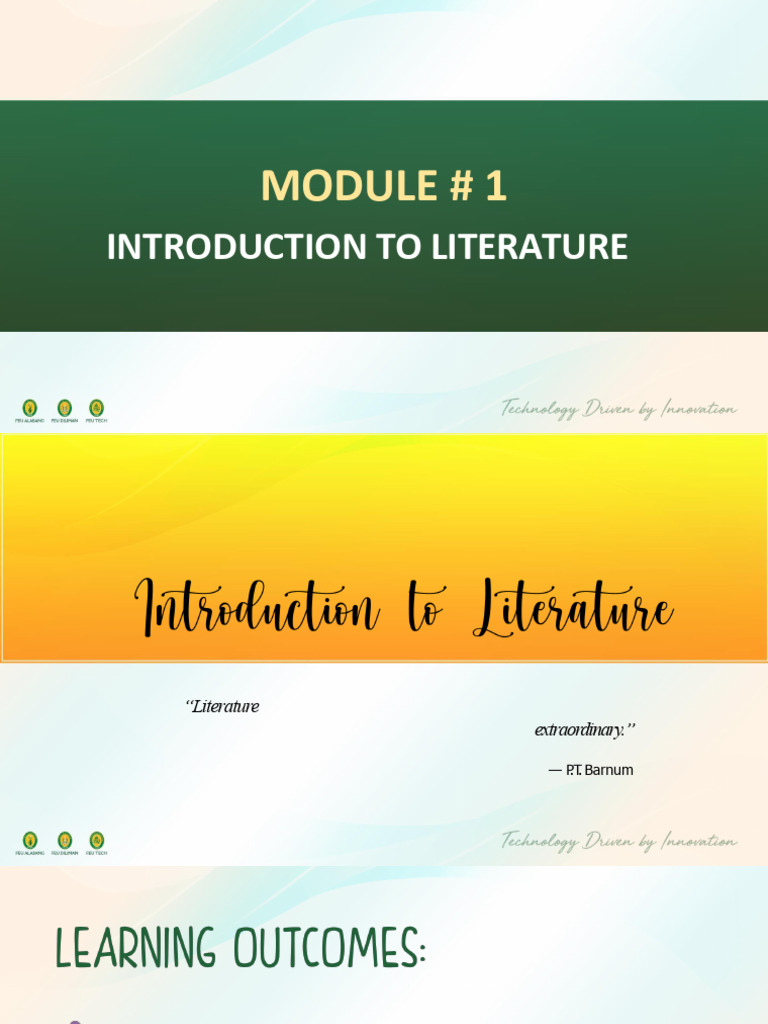 Introduction to Literature Overview | PDF | Poetry | Essays