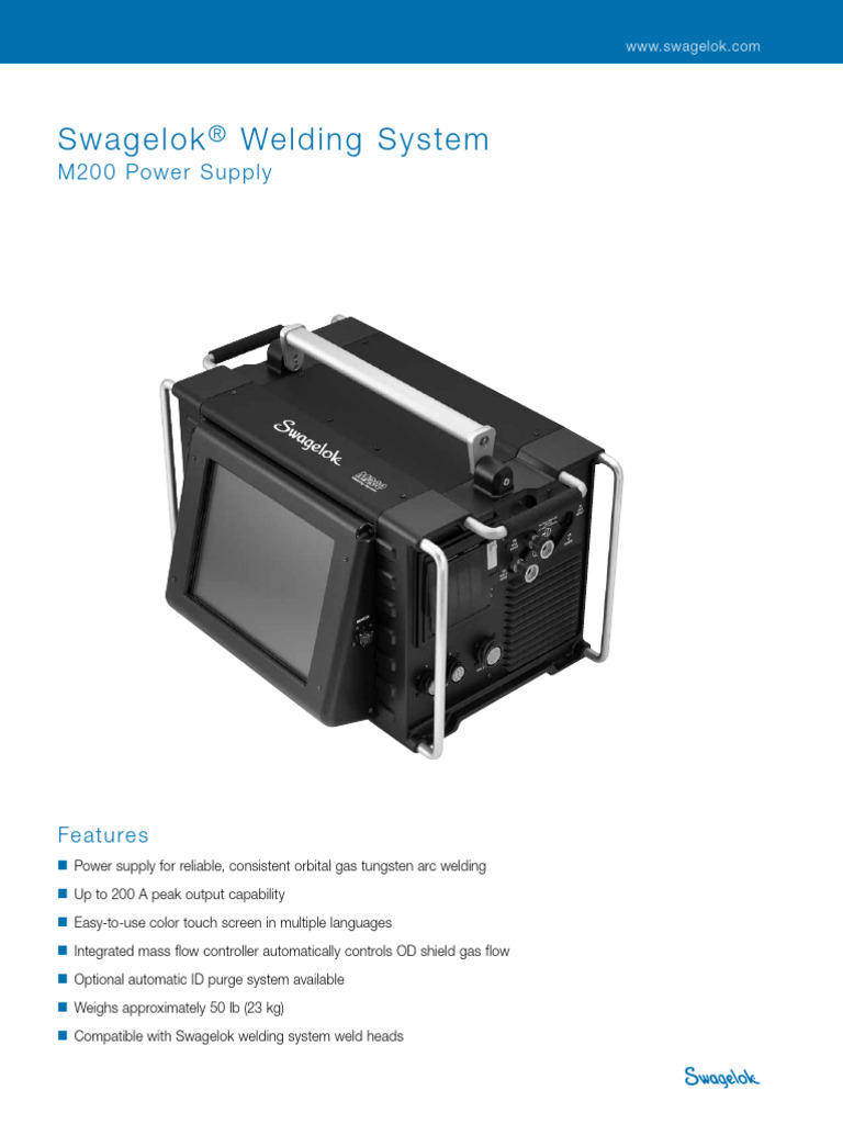 Swagelok® Welding System 6 BLZ | PDF | Welding | Construction