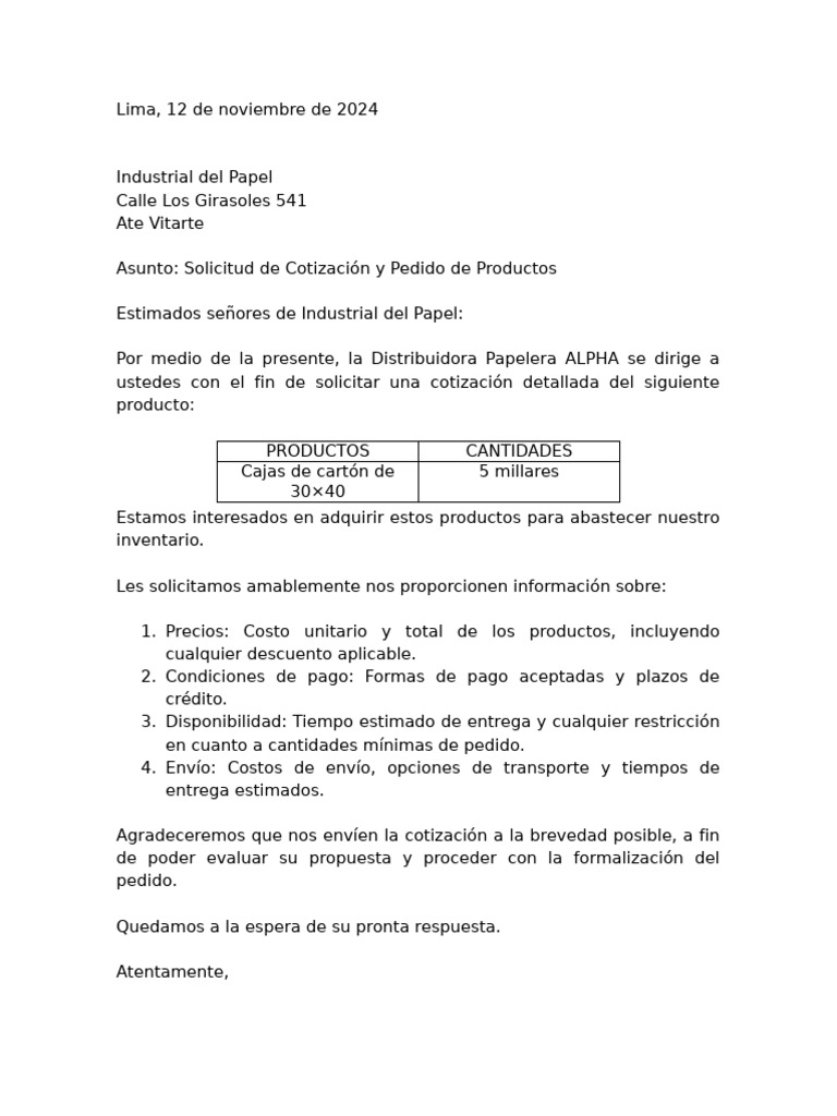TAREA - Carta Taller de Redacción | PDF