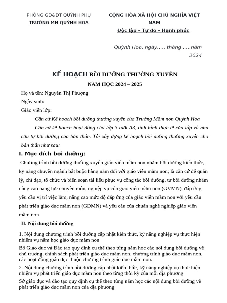 BDTX Phư NG 2024 | PDF