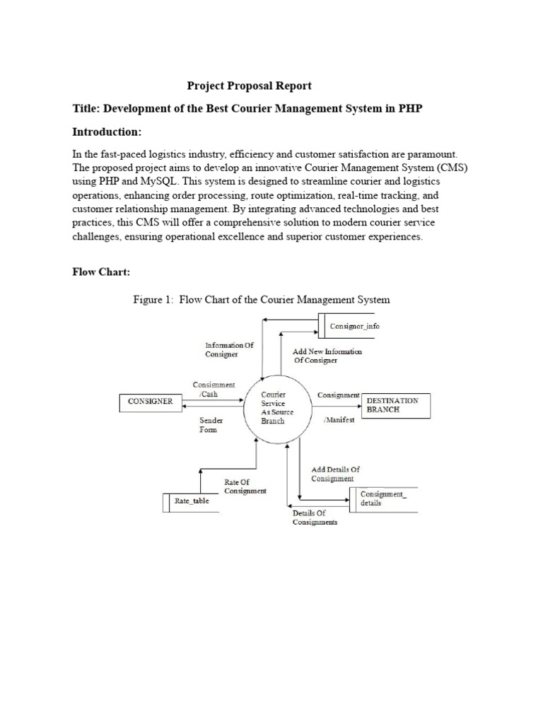 PHP Courier Management System Proposal | PDF | Courier | Logistics