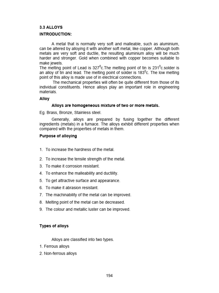 Alloys | PDF | Alloy | Metals
