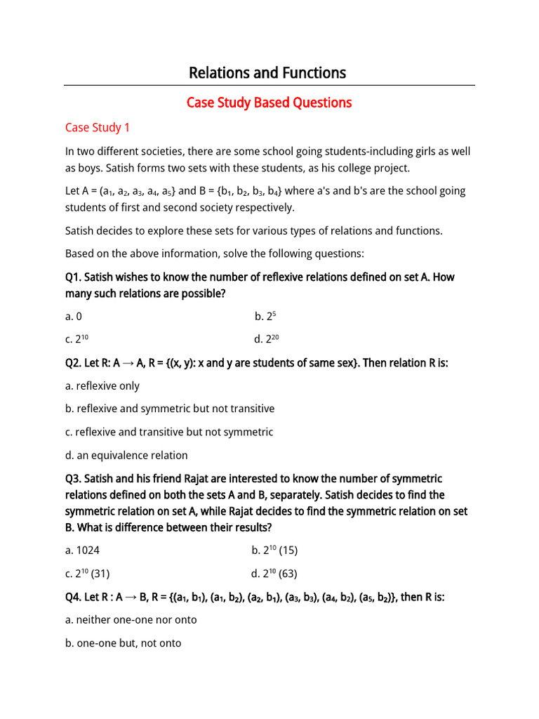 Relations and Functions | PDF | Function (Mathematics) | Mathematical Logic