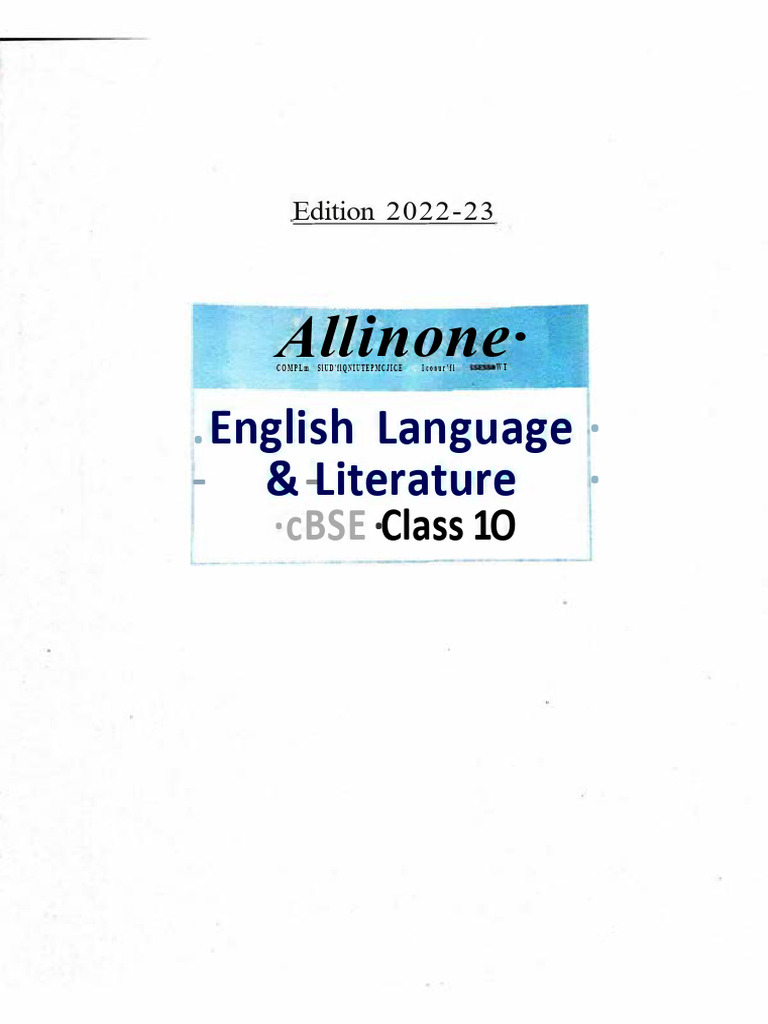 CBSE Class 10 English Guide 2022-23 | PDF