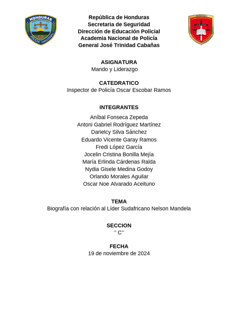 Informe Mando y Liderazgo | PDF | Nelson Mandela | Segregación racial