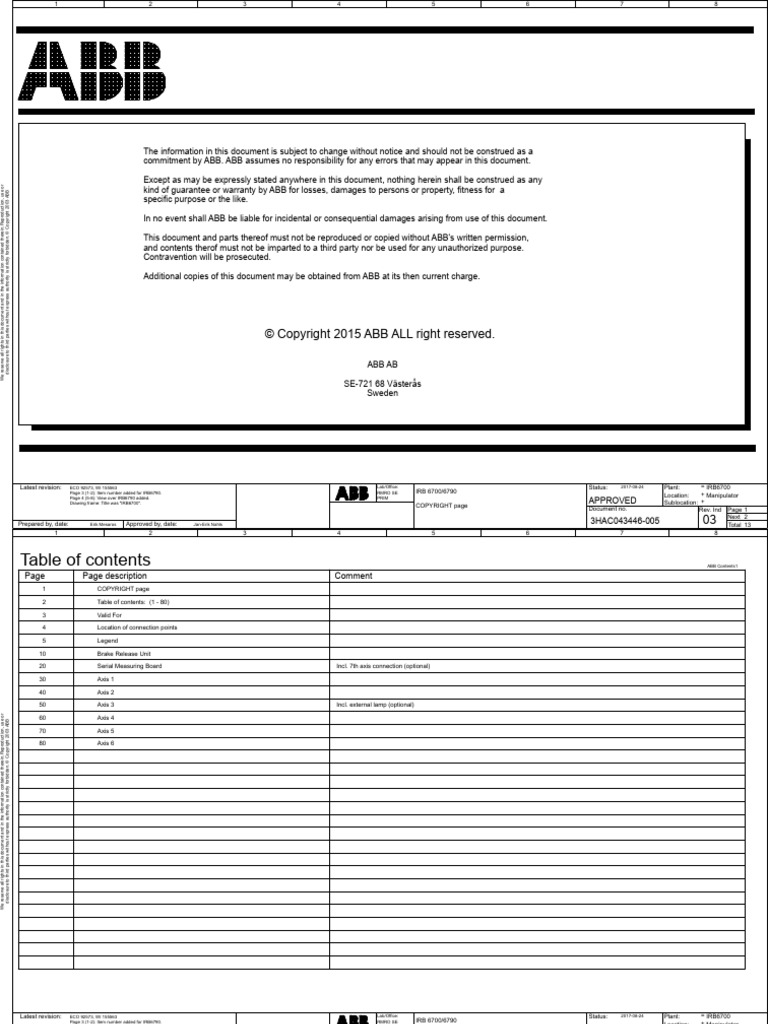 3HAC043446-005 - Circuit Diagram IRB 6700 and IRB 6790 | PDF ...