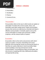Components of Speaking | PDF | Speech | Vocabulary