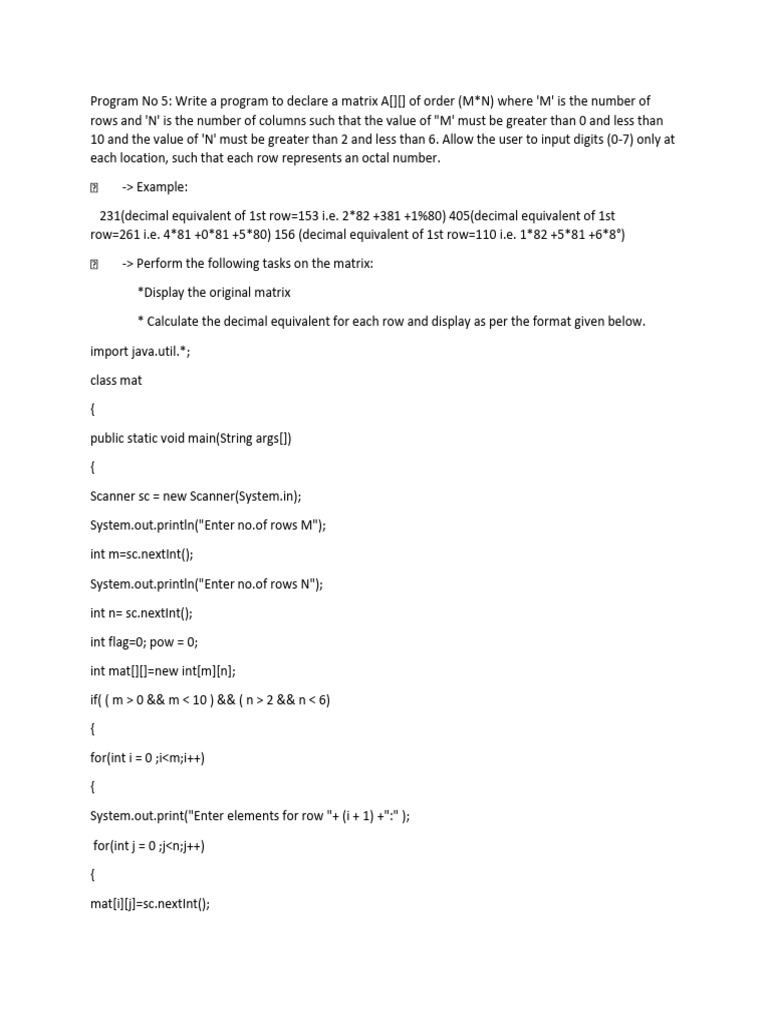 Program No 5 | PDF