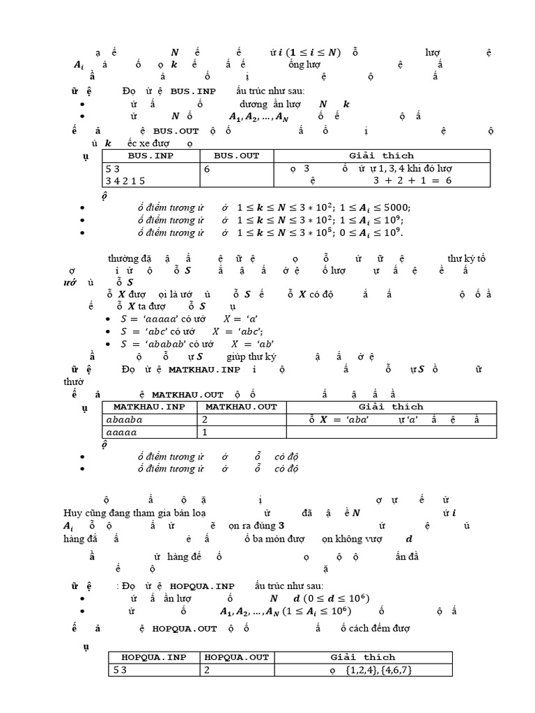 Bus - Inp: Ràng Bu C | PDF