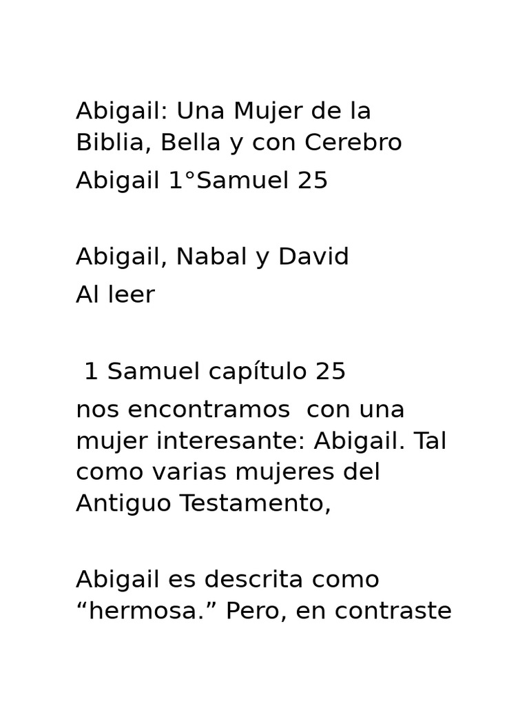Abigail | PDF | David