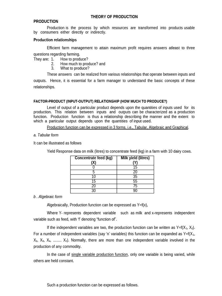 2 Production | PDF | Production Function | Function (Mathematics)