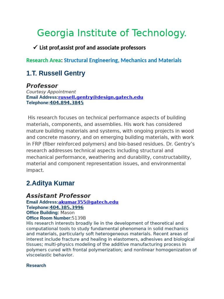 Georgia Institute of Technology | PDF | Numerical Analysis | Engineering