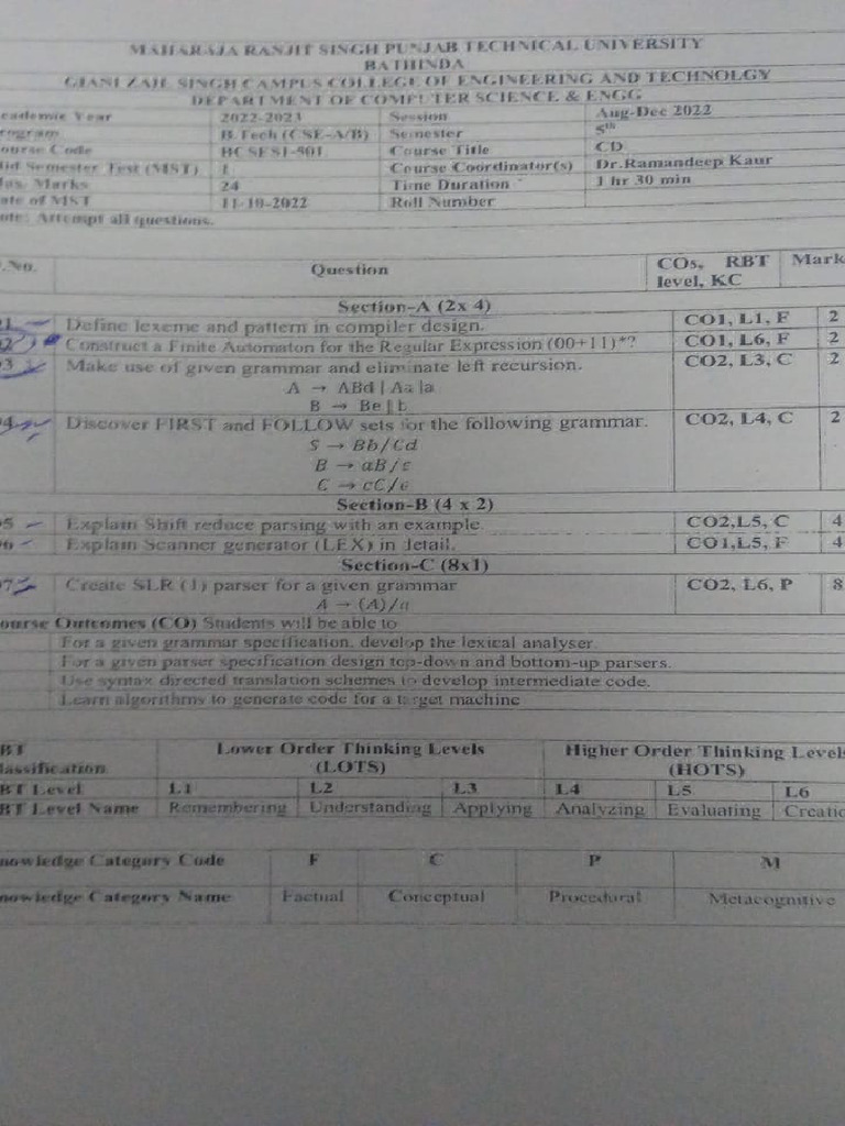 QP | PDF | Automata Theory | Parsing