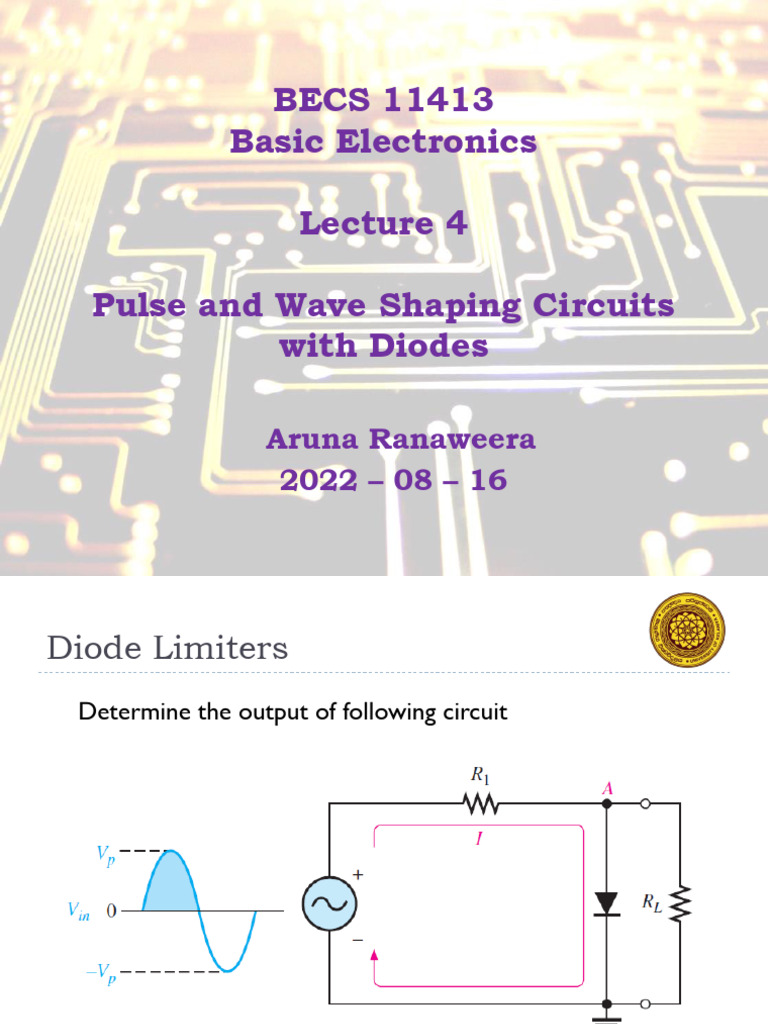 BECS 11413-L4-Pulse and Wave Shaping Circuits | PDF